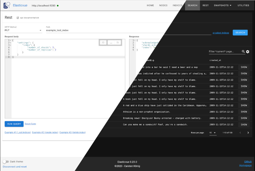 Elasticvue la interfaz gráfica para Elasticsearch en escritorio o navegador